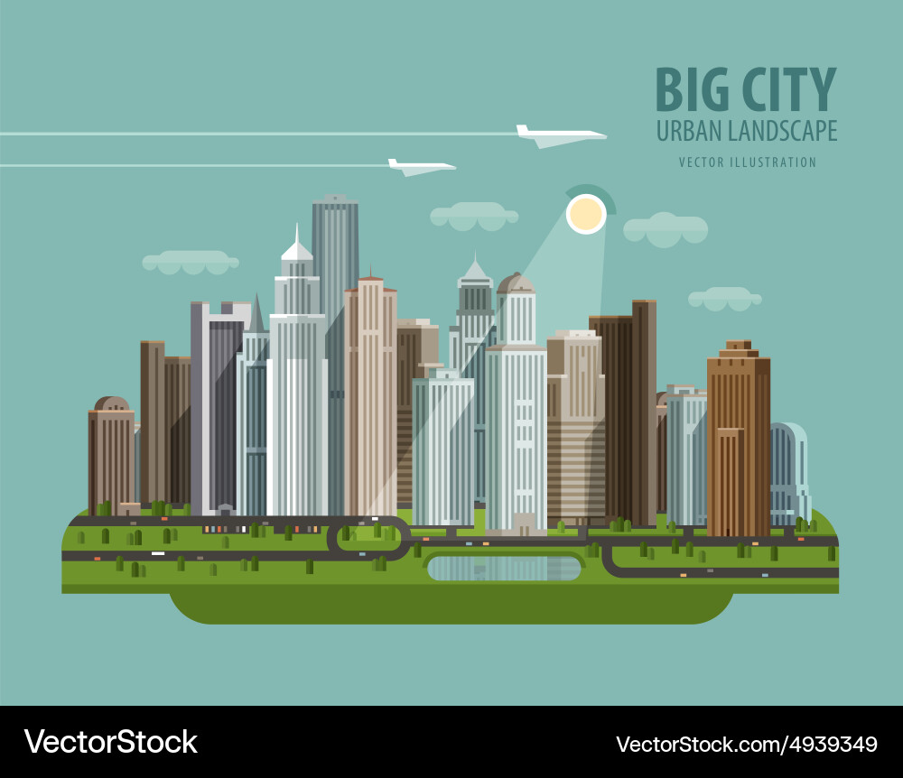 City town megapolis logo design template Vector Image