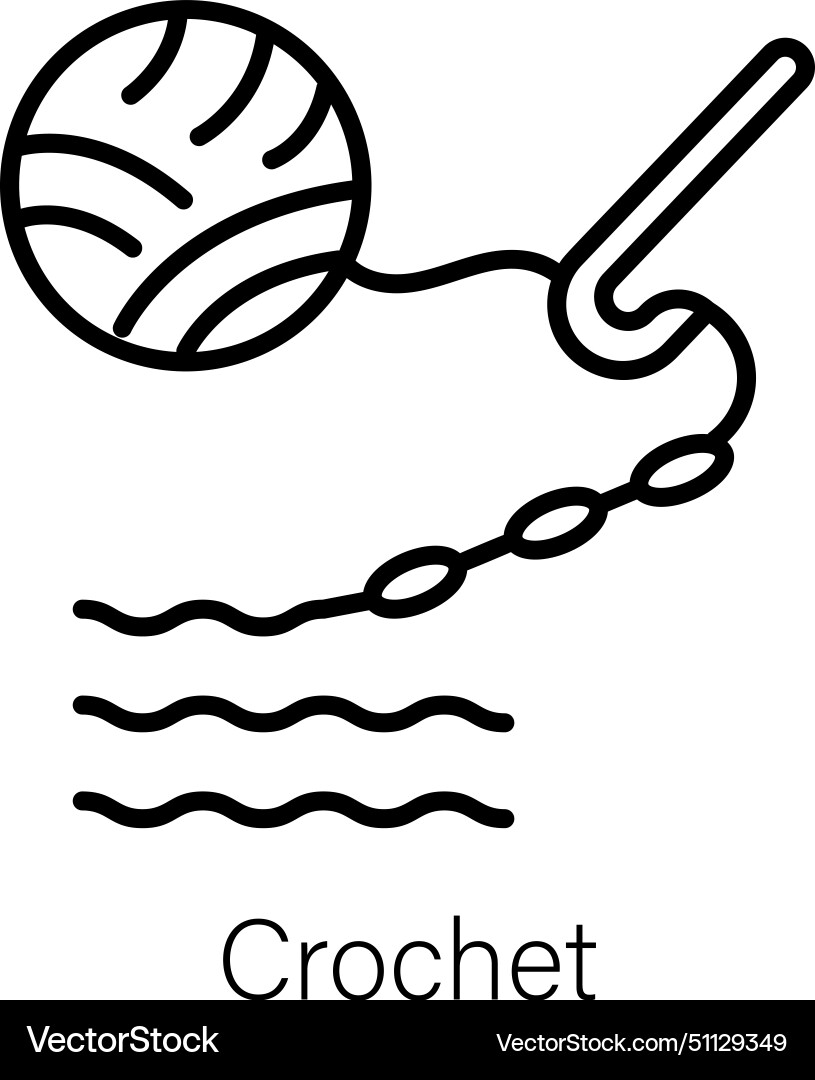 Crochet Royalty Free Vector Image - VectorStock
