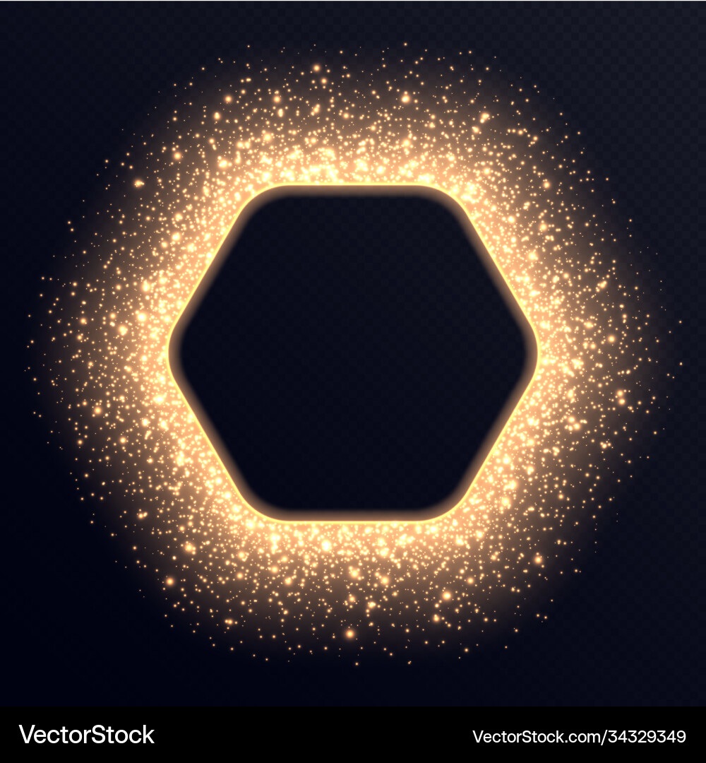 Golden Sparkle Frame Royalty Free Vector Image