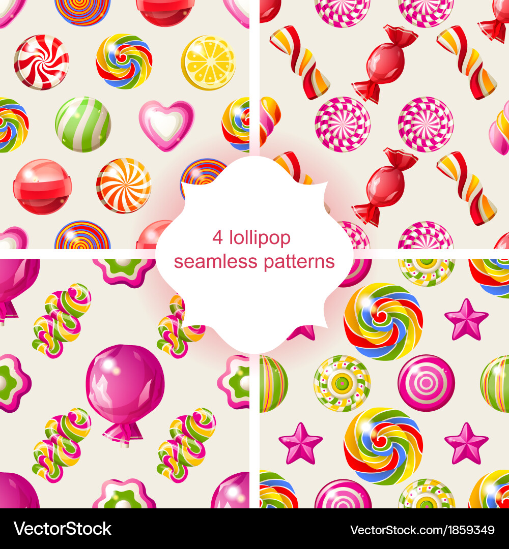 Lollipop patterns Royalty Free Vector Image - VectorStock