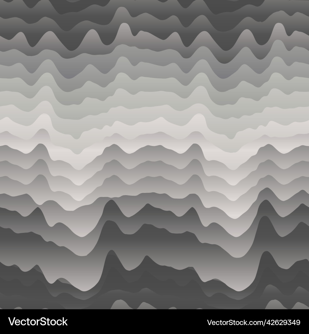 Monochrome wave seamless texture Royalty Free Vector Image