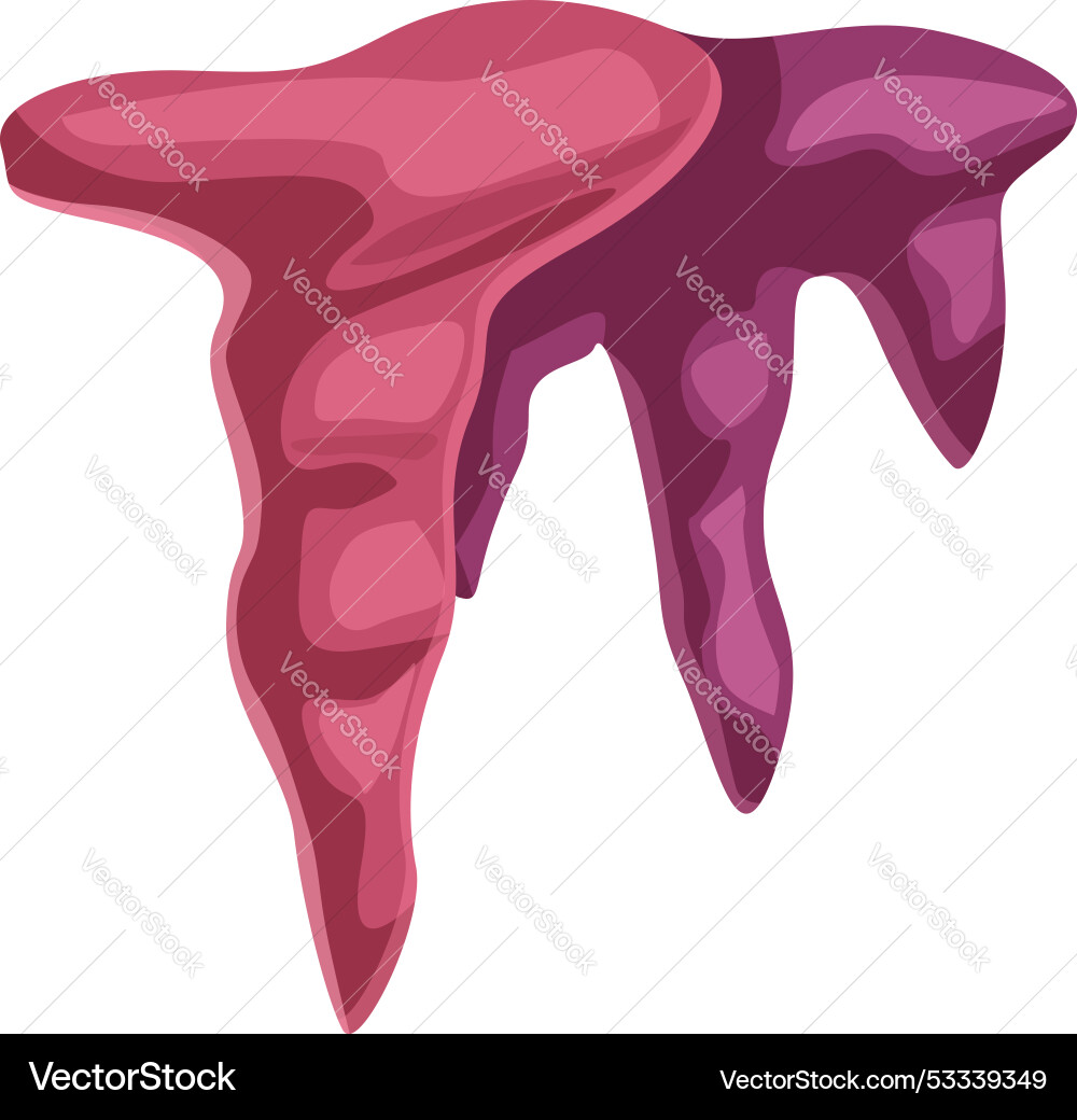 Stalactite hanging from ceiling of cave formation – Royalty-Free Vector ...