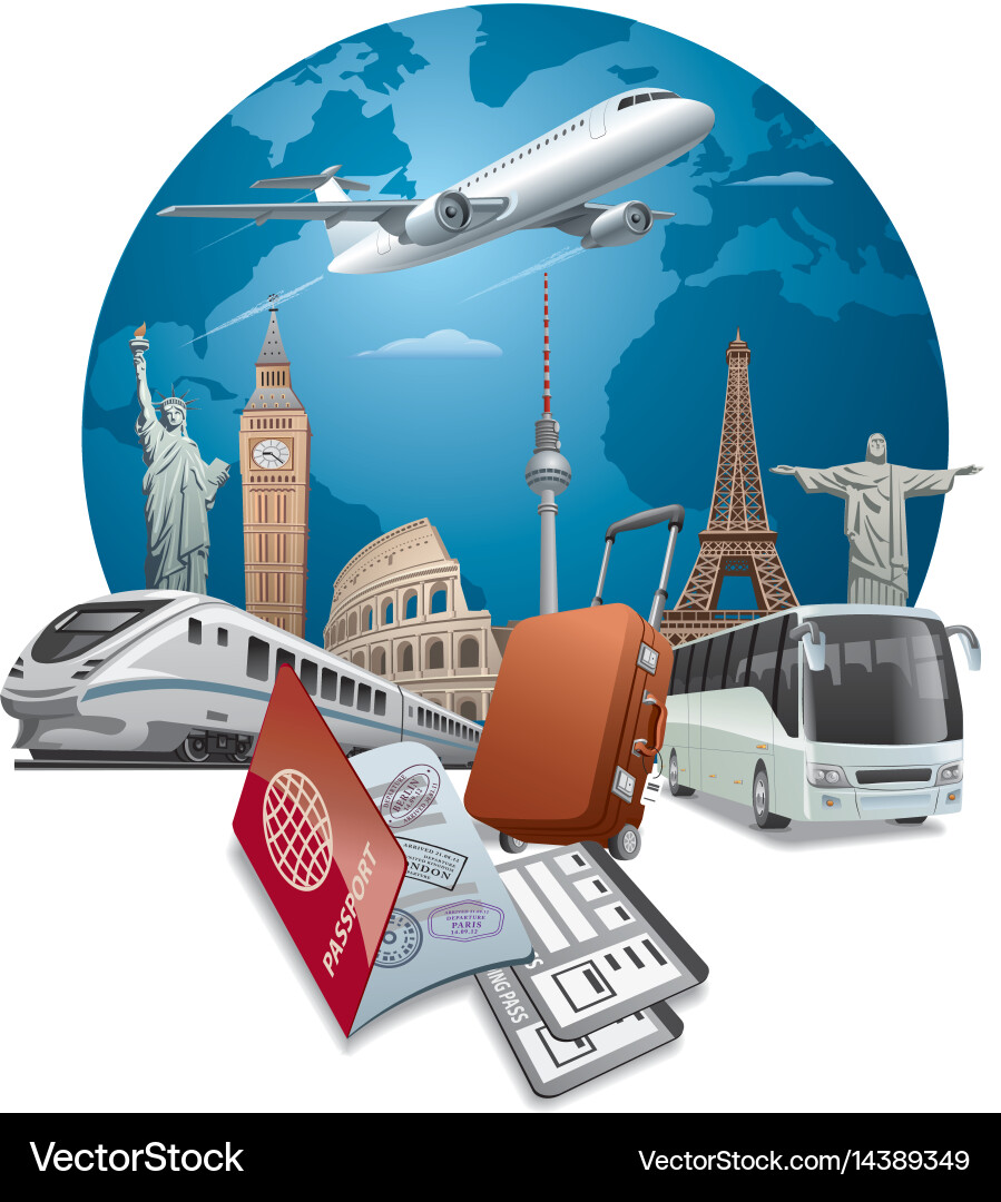 Travel and journey Royalty Free Vector Image - VectorStock