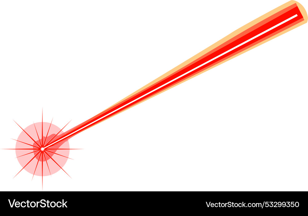 Amplification laser beam cartoon Royalty Free Vector Image