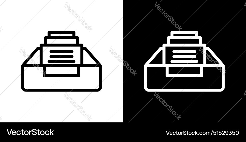 Archive icon set data file folder organize box Vector Image