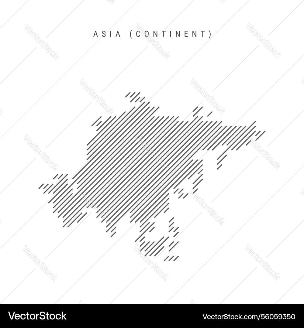 Asia map from pattern of black slanted parallel Vector Image