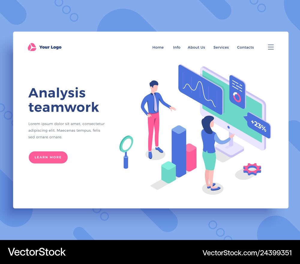 Analysis teamwork concept office people Royalty Free Vector