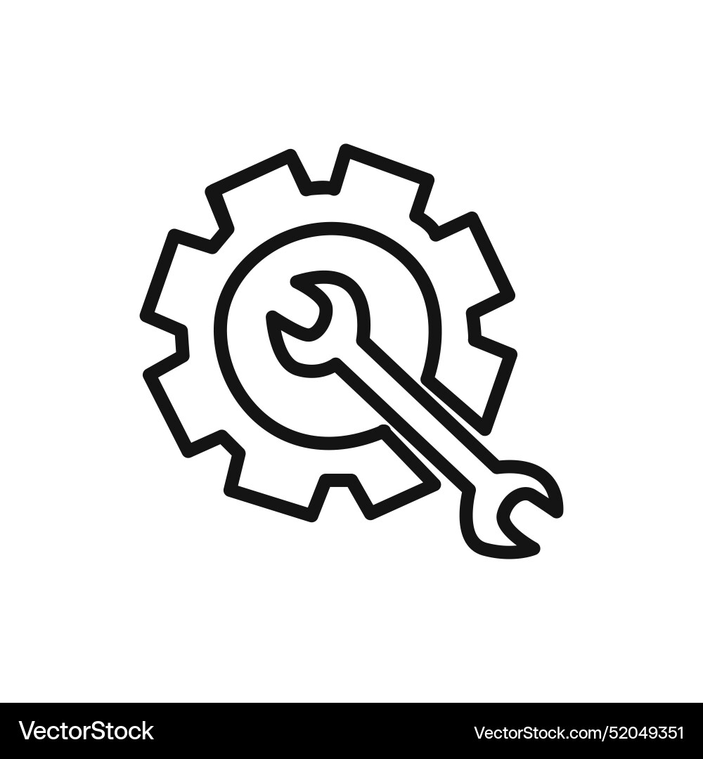 Engineering tool icon linear graphics sign Vector Image