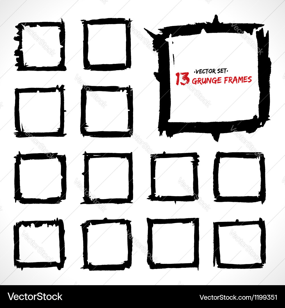 Grunge Frame Collection Royalty Free Vector Image