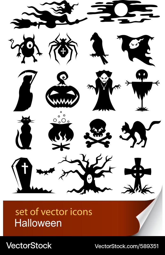 Halloween Silhouettes – Royalty-Free Vector | VectorStock