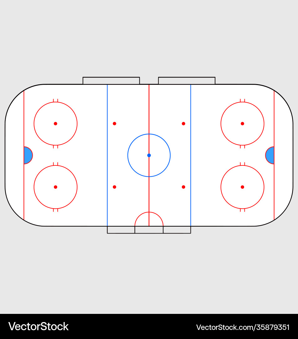 Ice hockey rink Royalty Free Vector Image - VectorStock