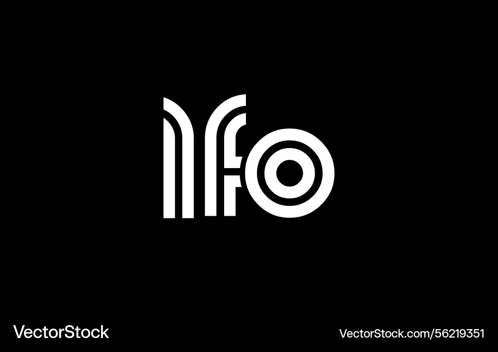 Lfo creative unique modern letter logo design Vector Image