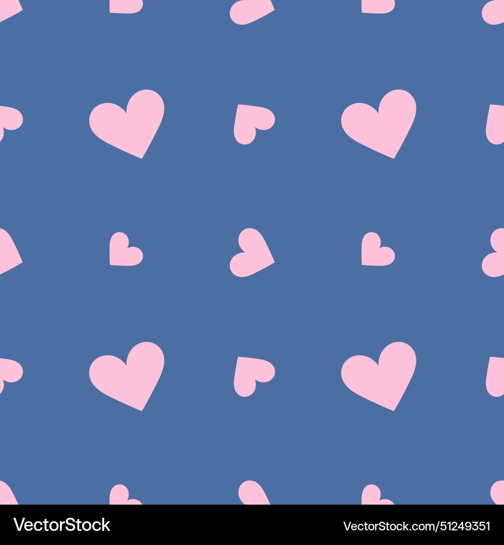 Pink hearts seamless pattern Royalty Free Vector Image