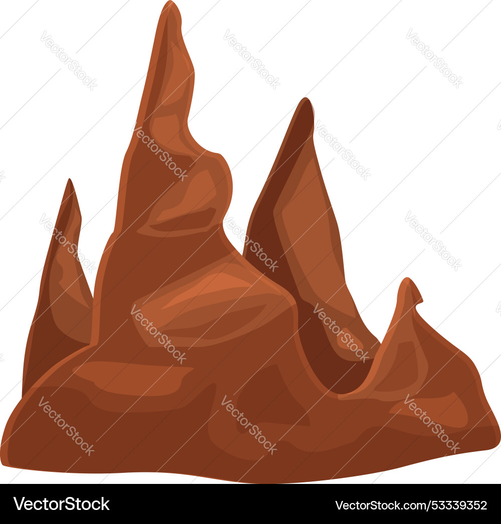 Brown sandstone cliffs forming a canyon landscape Vector Image