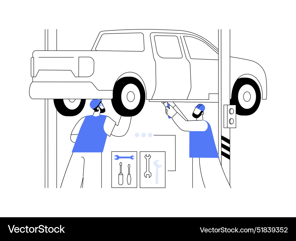 Car assembly check abstract concept Royalty Free Vector
