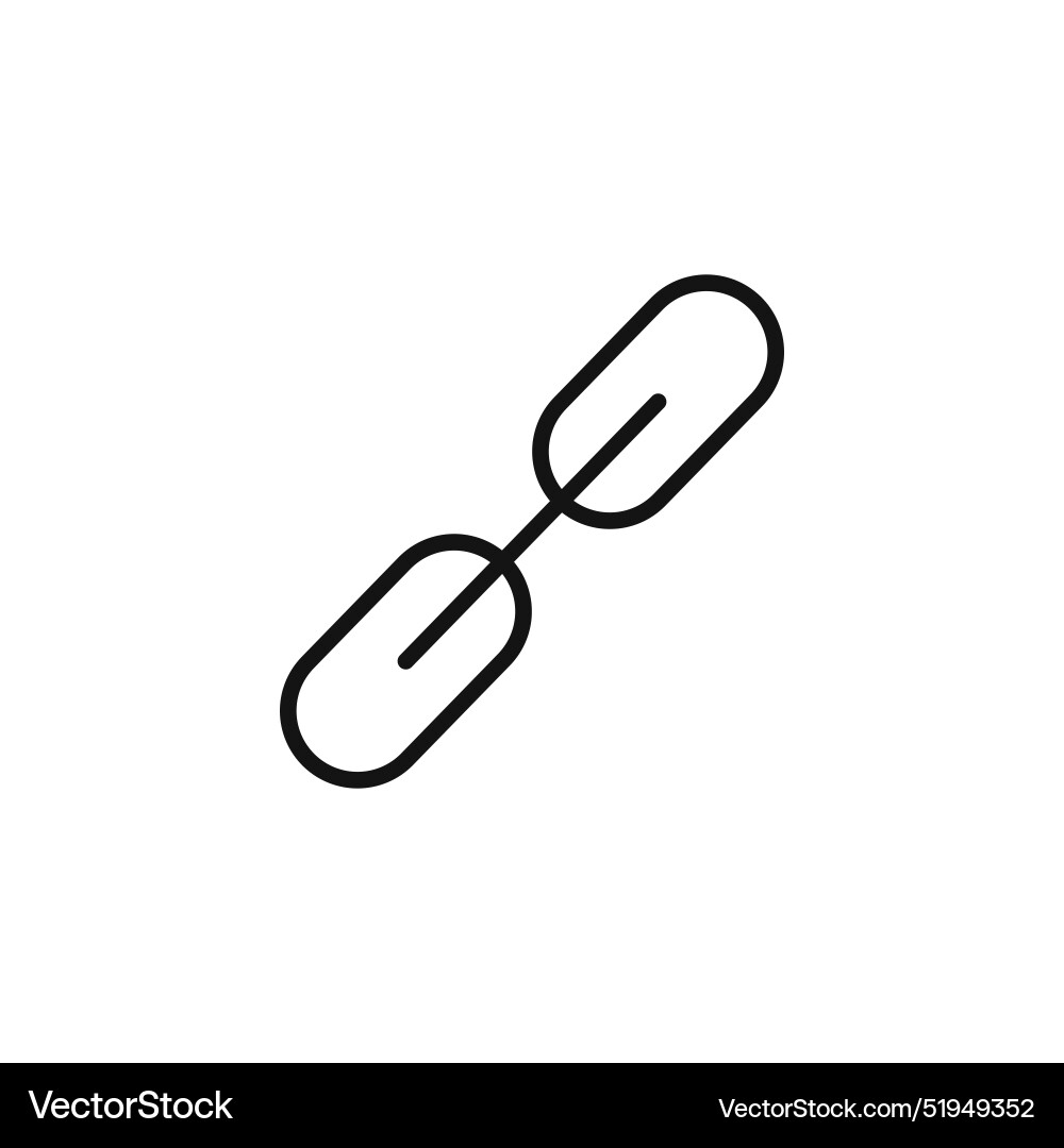 Chain link logo sign outline Royalty Free Vector Image