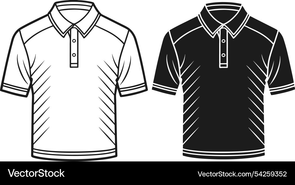 Drawing polo shirt technical fashion template Vector Image