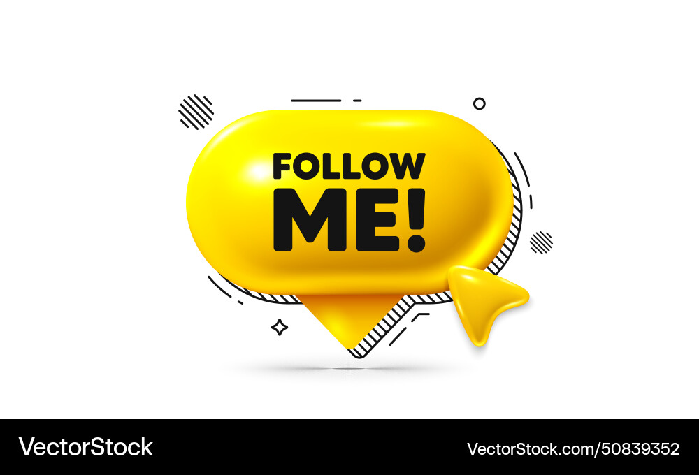 Follow me tag special offer sign click here Vector Image