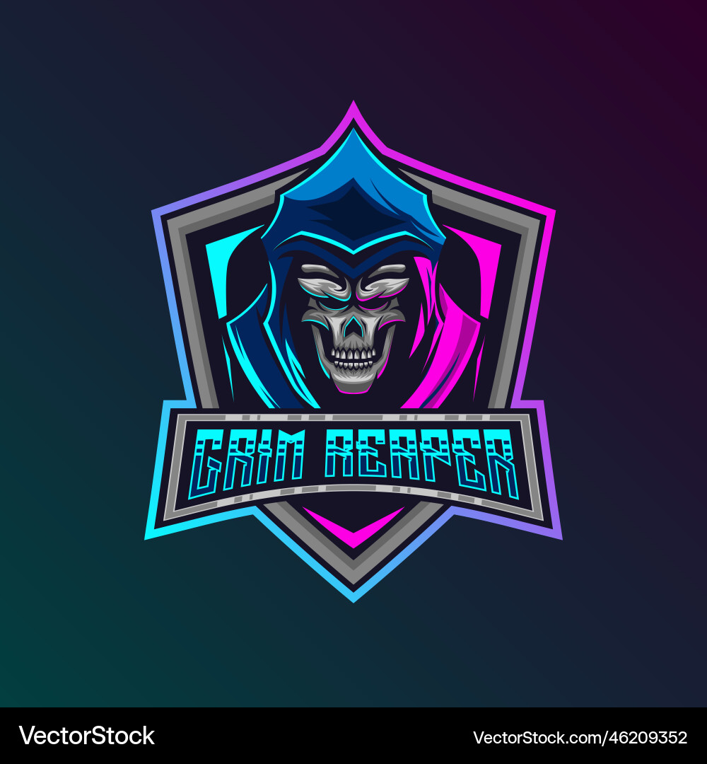 Blue Grim Reaper Logo