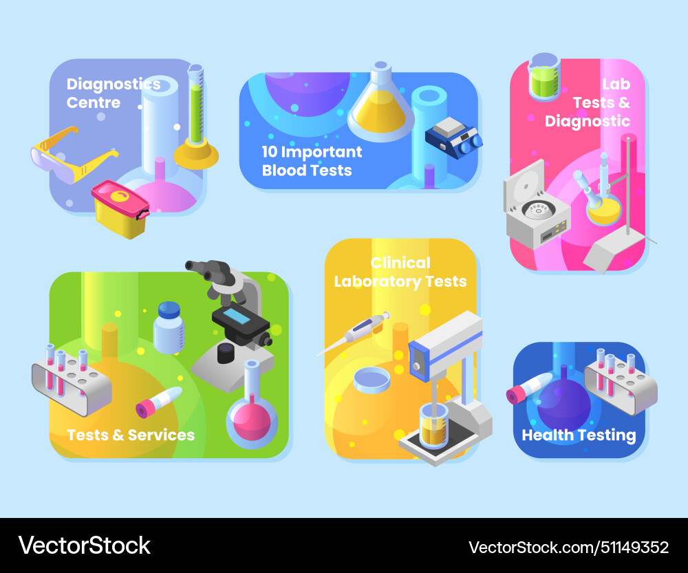 Laboratory test service for health diagnostic Vector Image