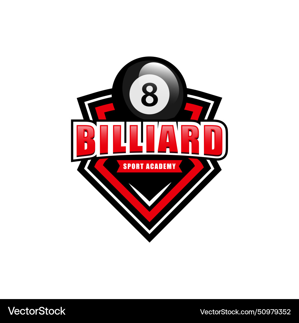 Modern proffesional billiard logo design for club Vector Image