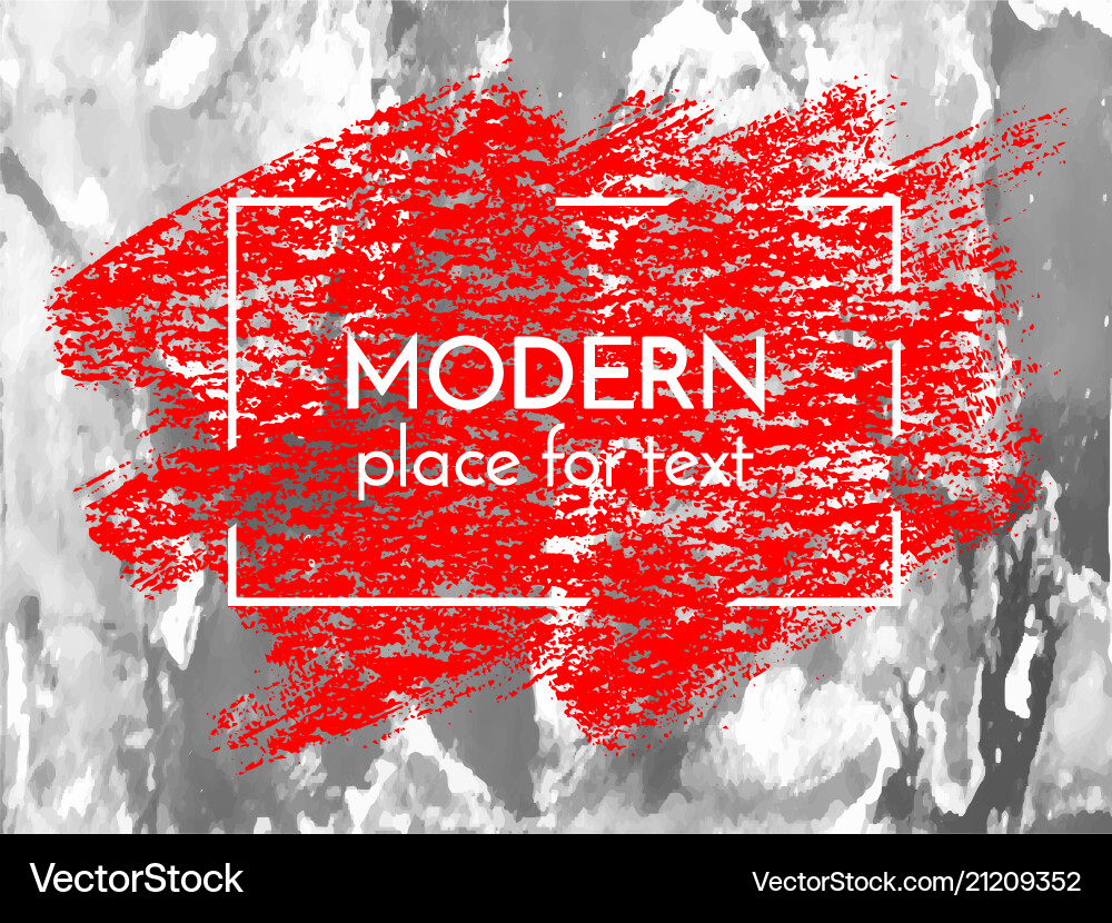 Red chalk paint ink brush stroke Royalty Free Vector Image