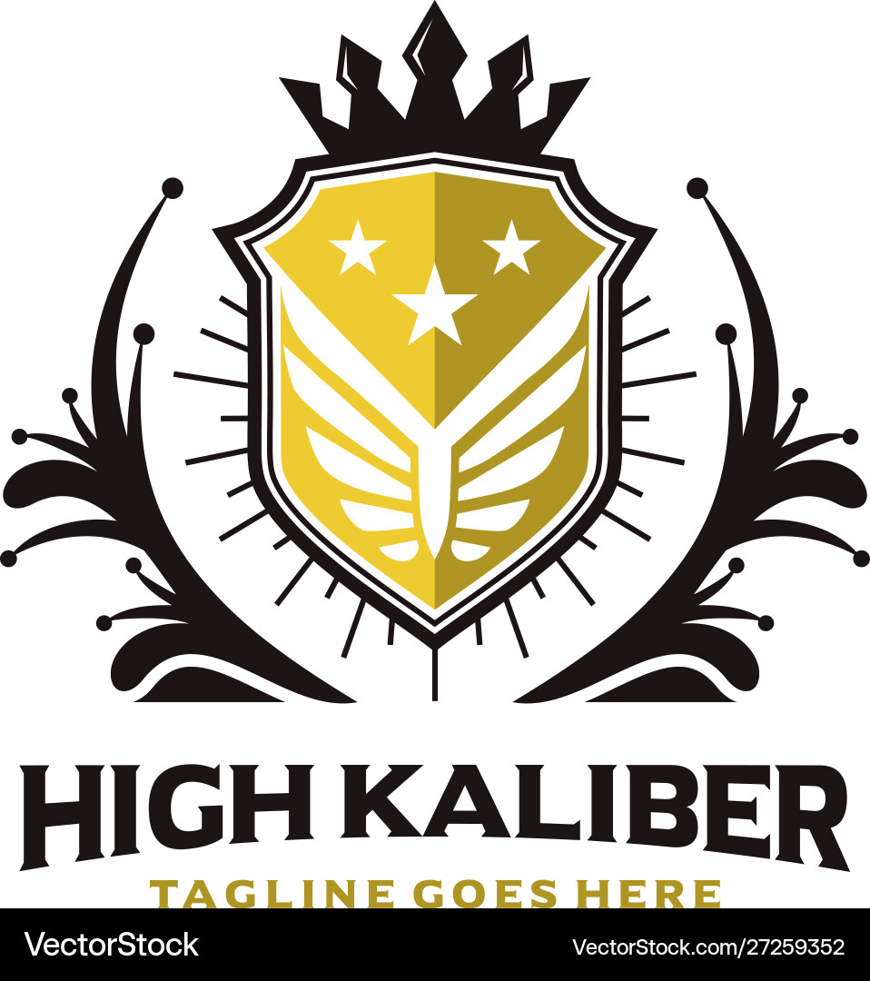 Vintage Regal Shield Logo Royalty Free Vector Image