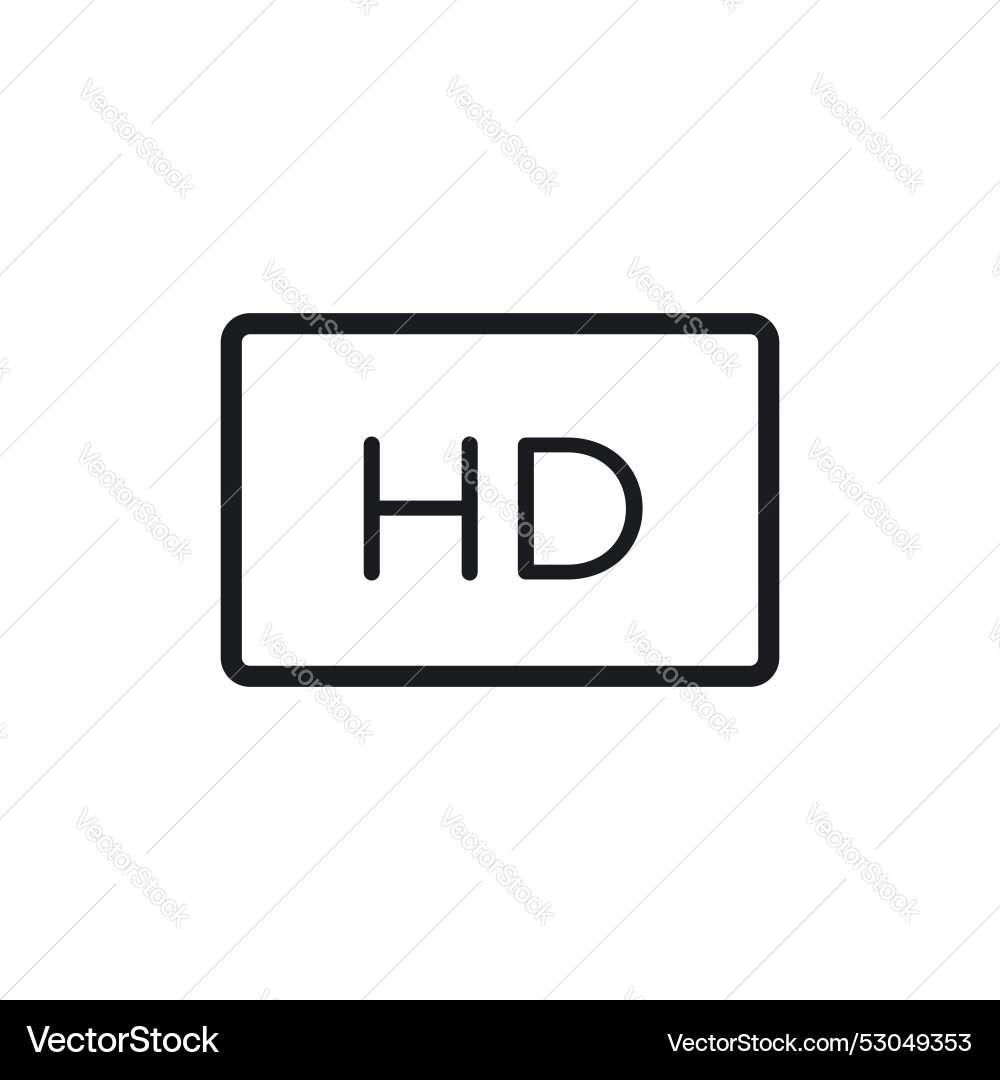 High definition icon isolated on white background Vector Image