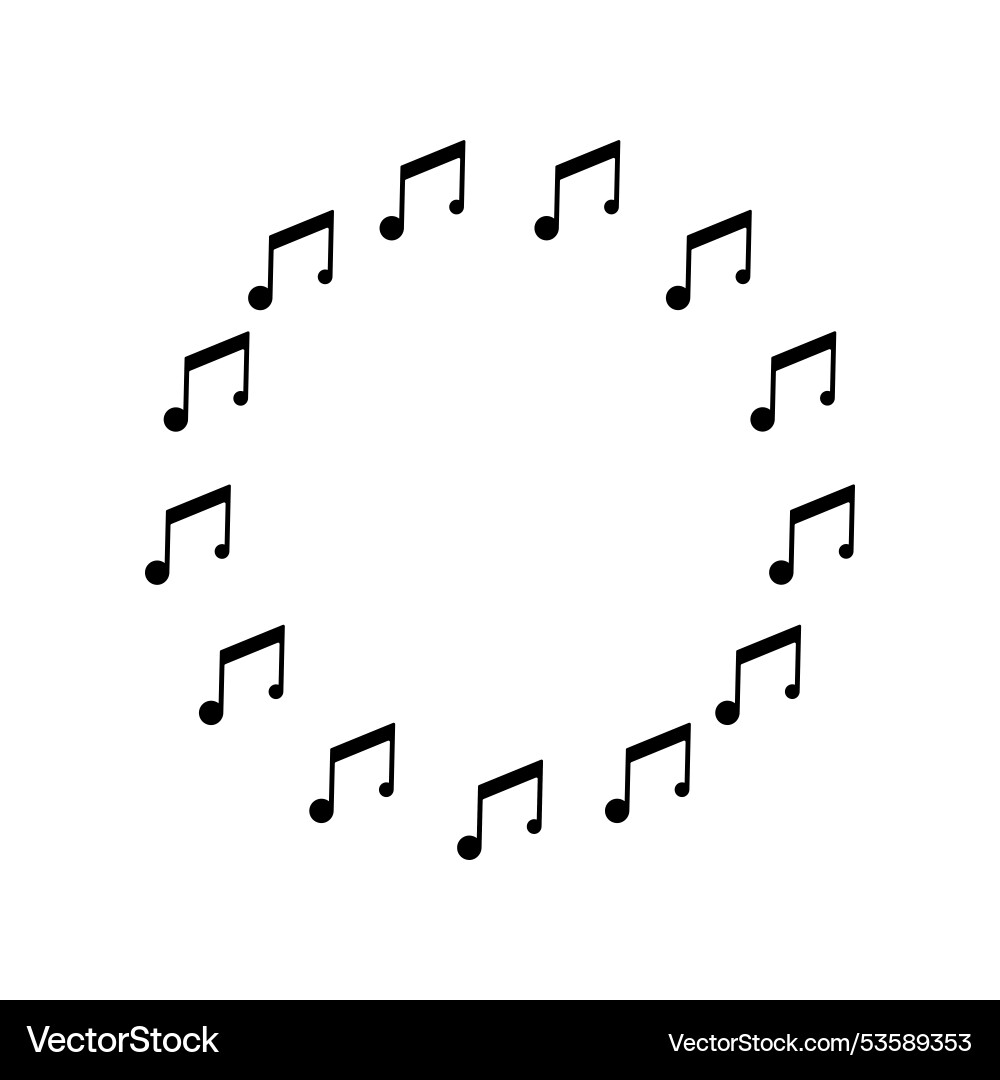 Music circle frame Royalty Free Vector Image - VectorStock