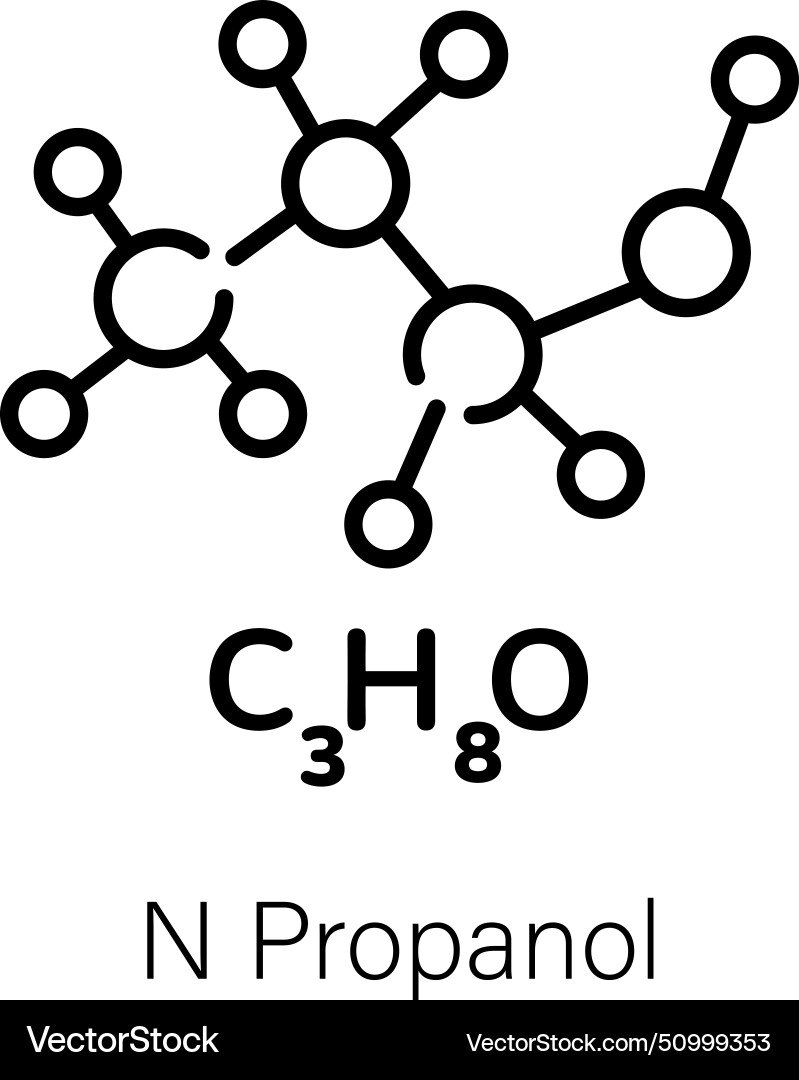 N propanol Royalty Free Vector Image - VectorStock
