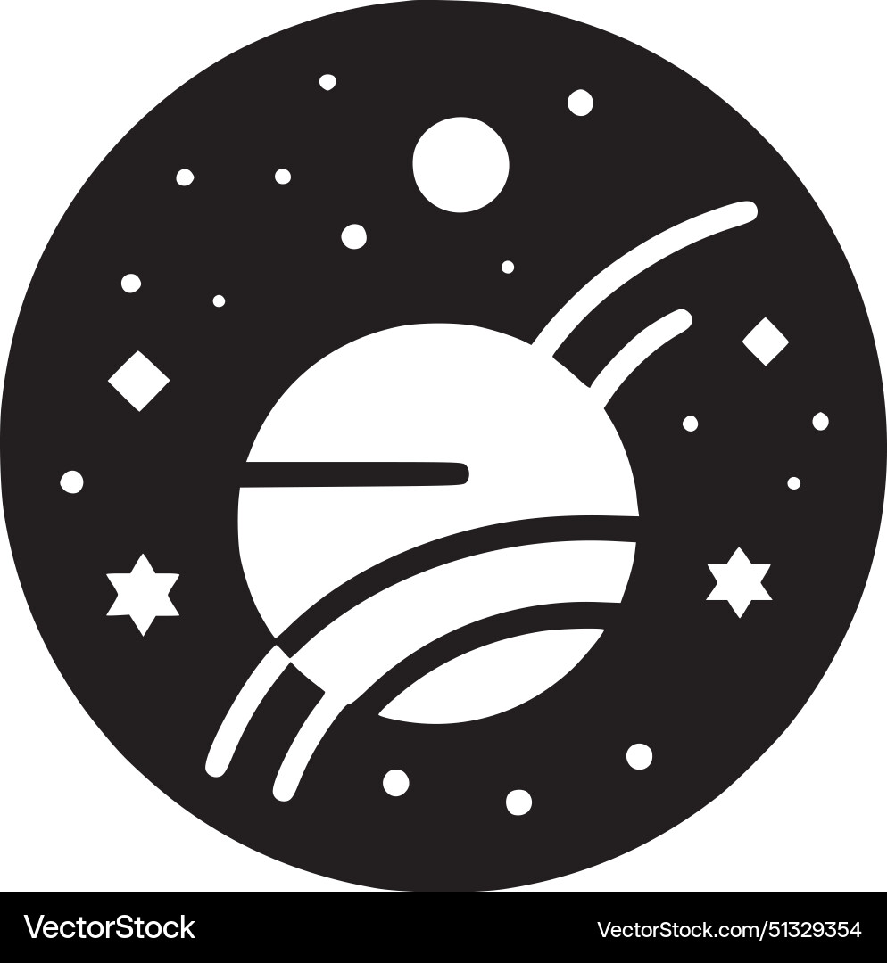 Celestial - minimalist and simple silhouette Vector Image