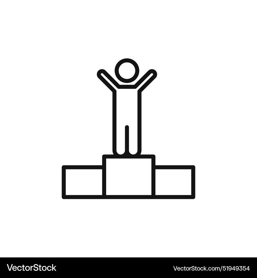 Champion logo sign outline Royalty Free Vector Image