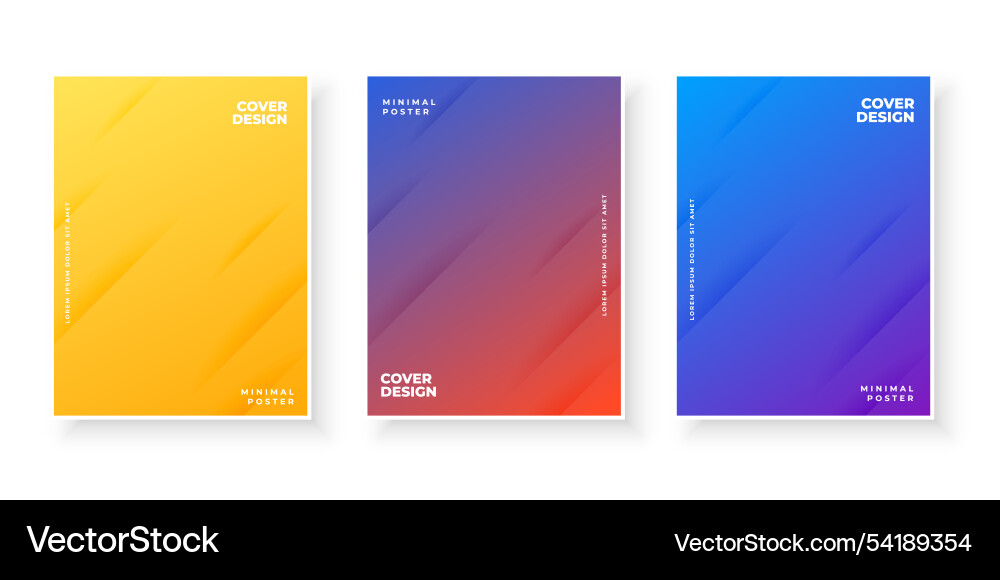 Colorful modern gradient covers abstract design Vector Image