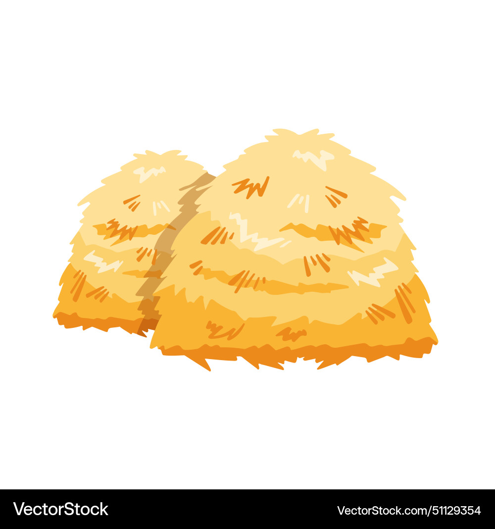 Haystacks cartoon character Royalty Free Vector Image