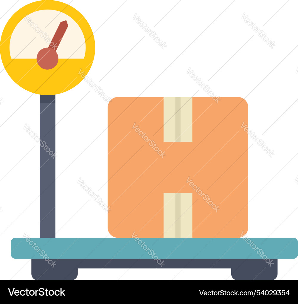 Industrial weighing scale measuring weight Vector Image