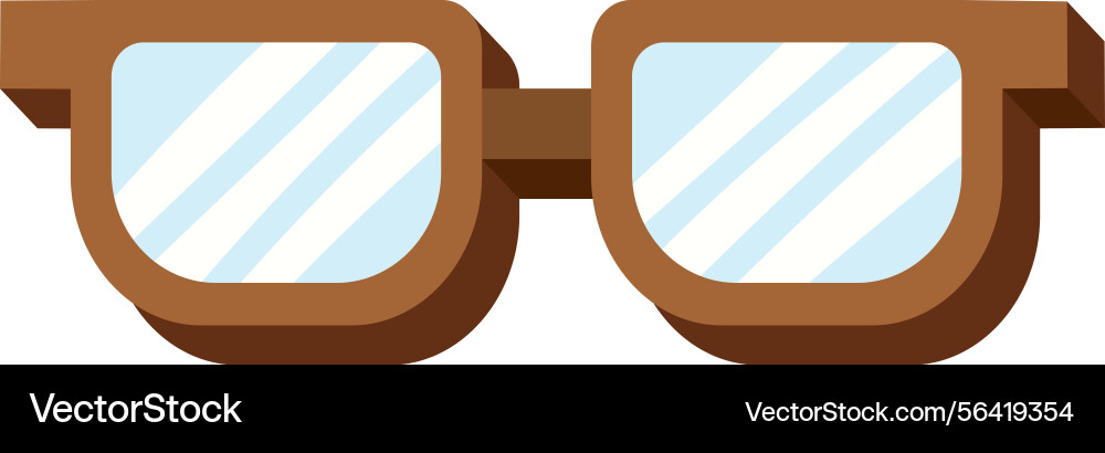 Square eyeglasses icon Royalty Free Vector Image