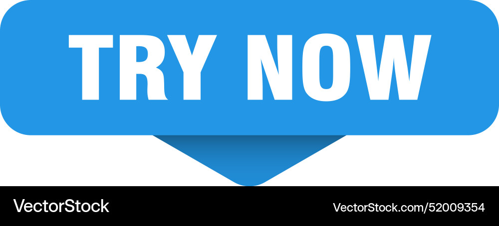 Try now sticker sign on transparent Royalty Free Vector