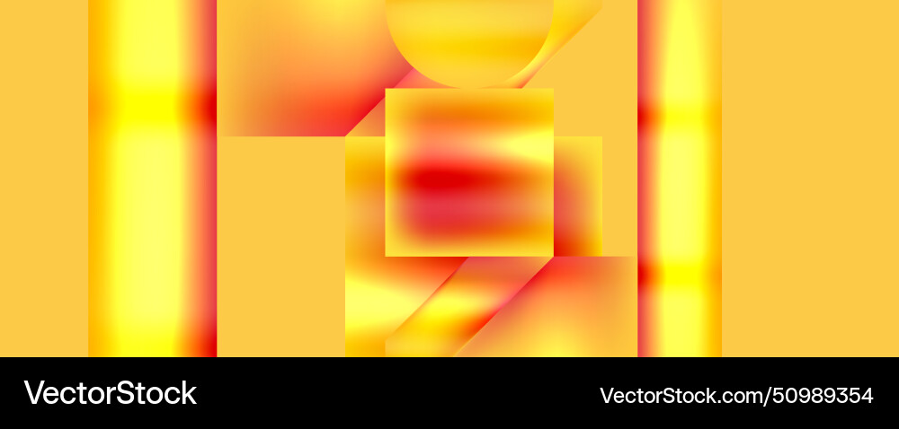 Vibrant yellow and red abstract background with Vector Image