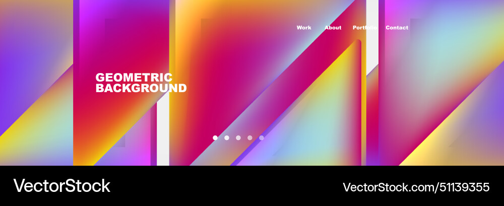 A colorful geometric background with rainbow Vector Image