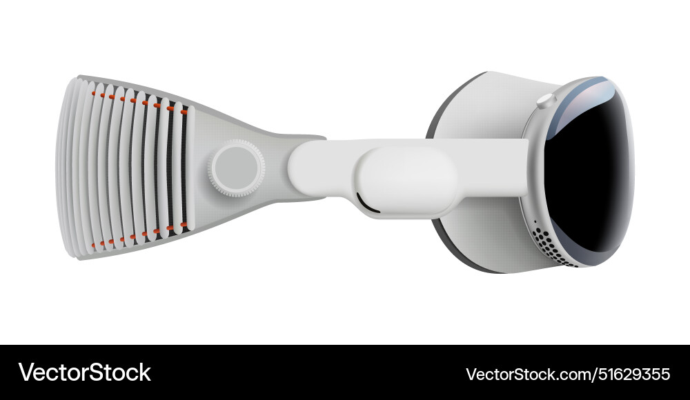 Apple vision pro device side view on white Vector Image