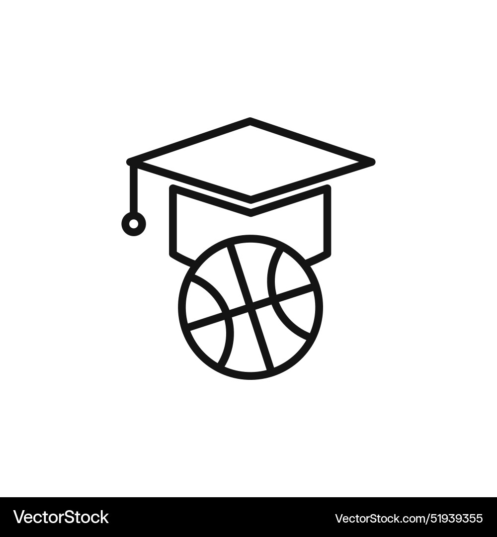 Basketball training icon logo sign outline Vector Image
