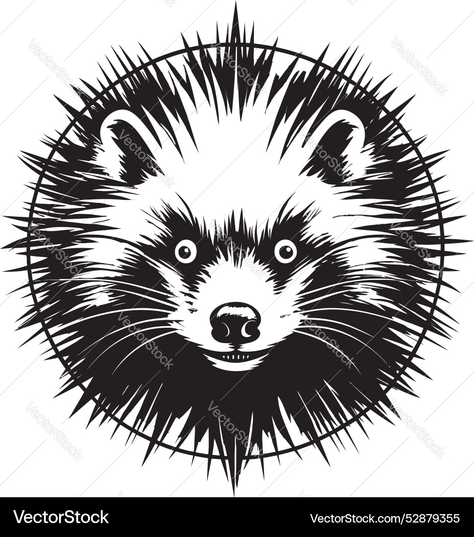 Black porcupine spike seal quill Royalty Free Vector Image
