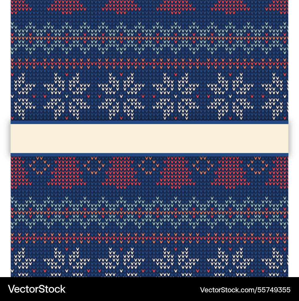 Christmas pattern with fabric texture Royalty Free Vector