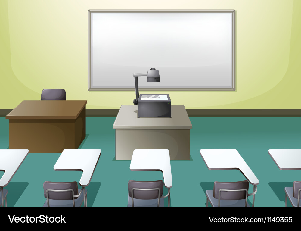 College classroom Royalty Free Vector Image - VectorStock