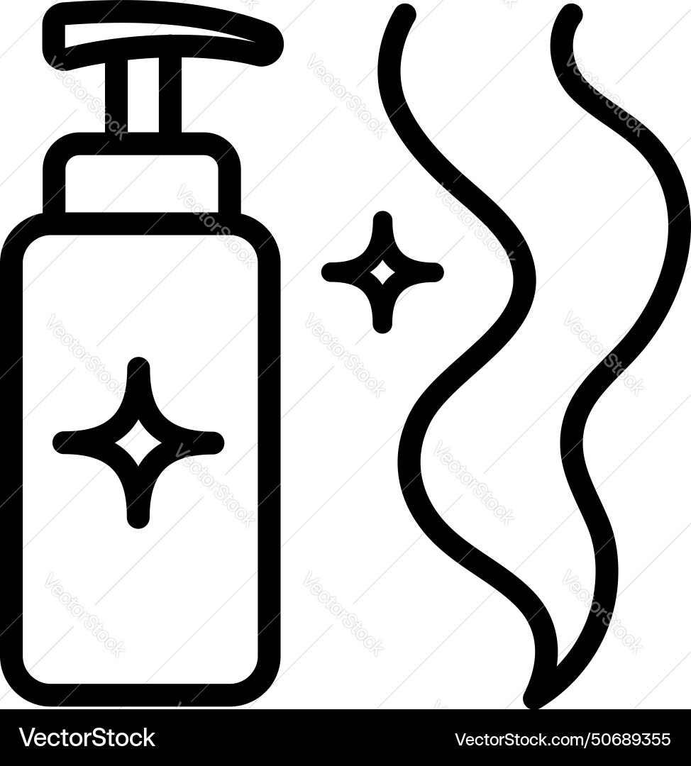 Hair care icon moisturizing and applying Vector Image