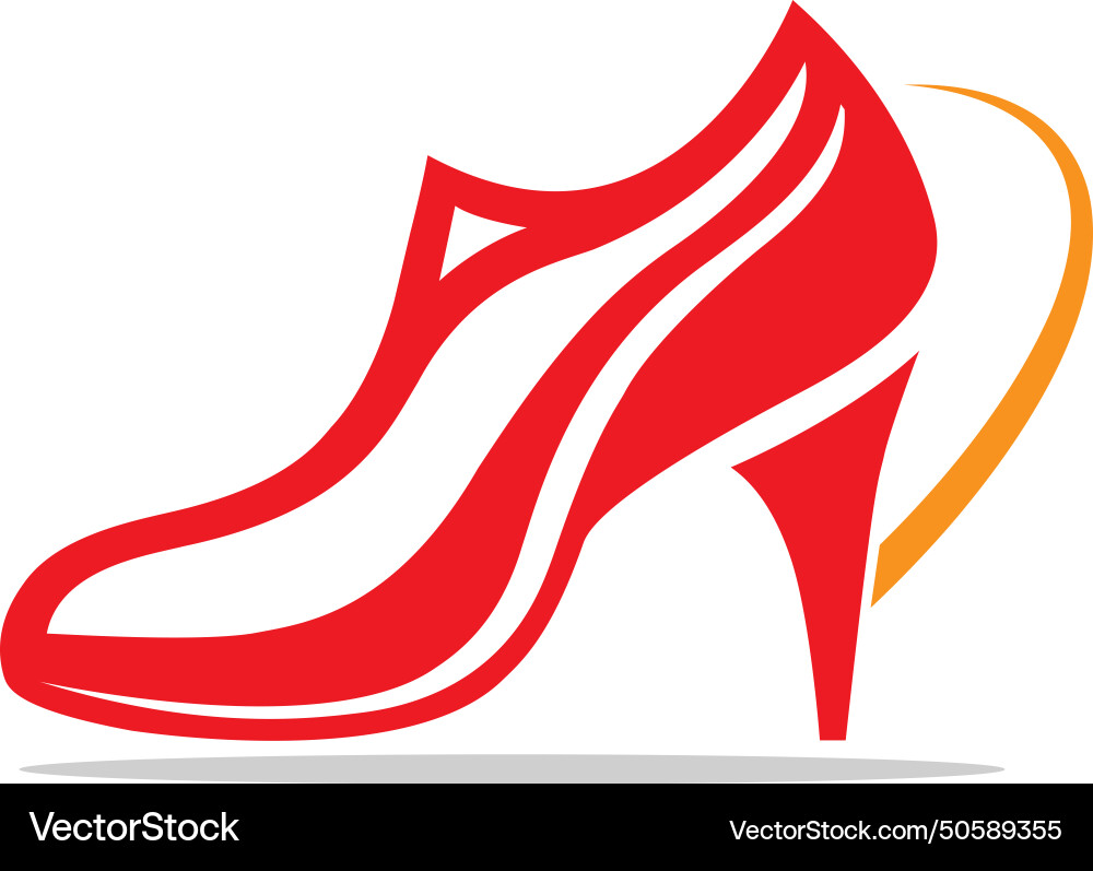 Red sandals logo Royalty Free Vector Image - VectorStock