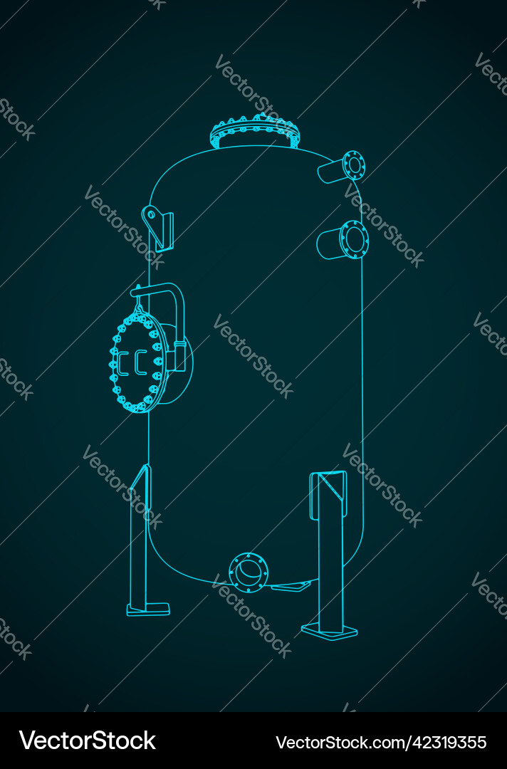 Vertical pressure tank Royalty Free Vector Image