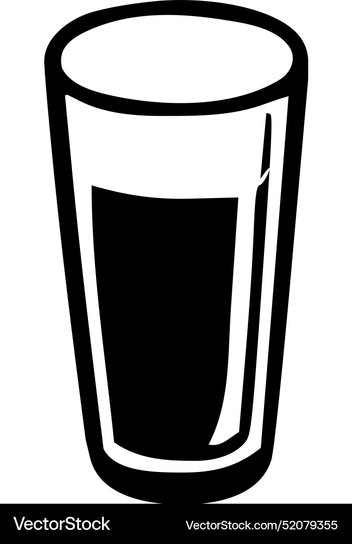 Water glass Royalty Free Vector Image - VectorStock