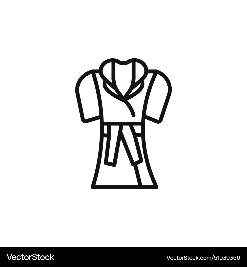 Bathrobe icon logo sign outline Royalty Free Vector Image