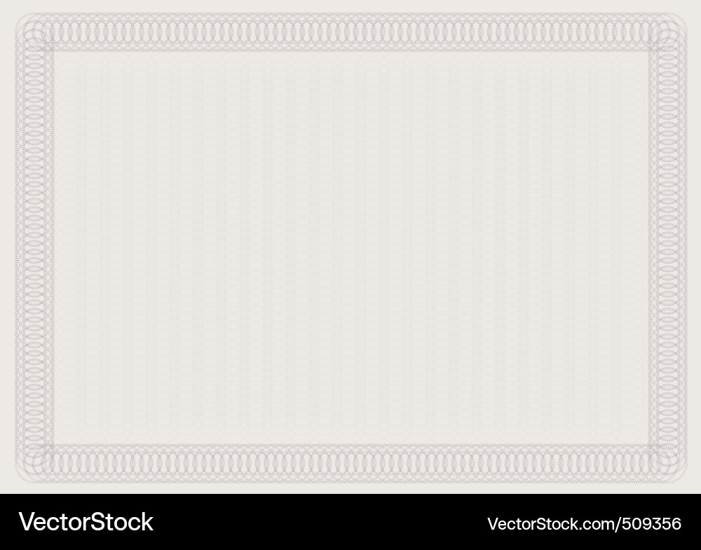 Blank Zertifikat Vorlage Lizenzfreies Vektorbild